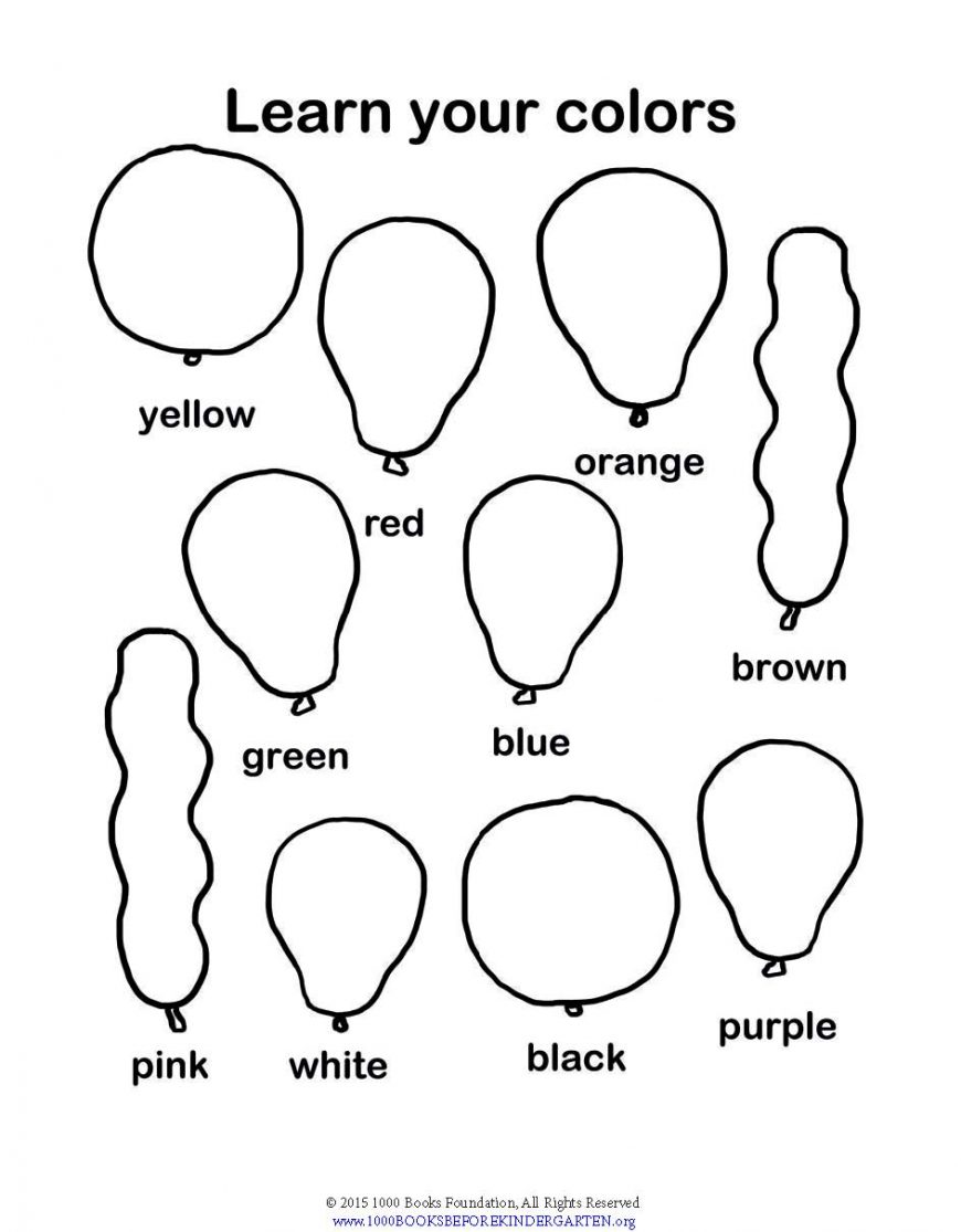 Learn Your Colors (by coloring balloons) – 1000 Books Before Kindergarten